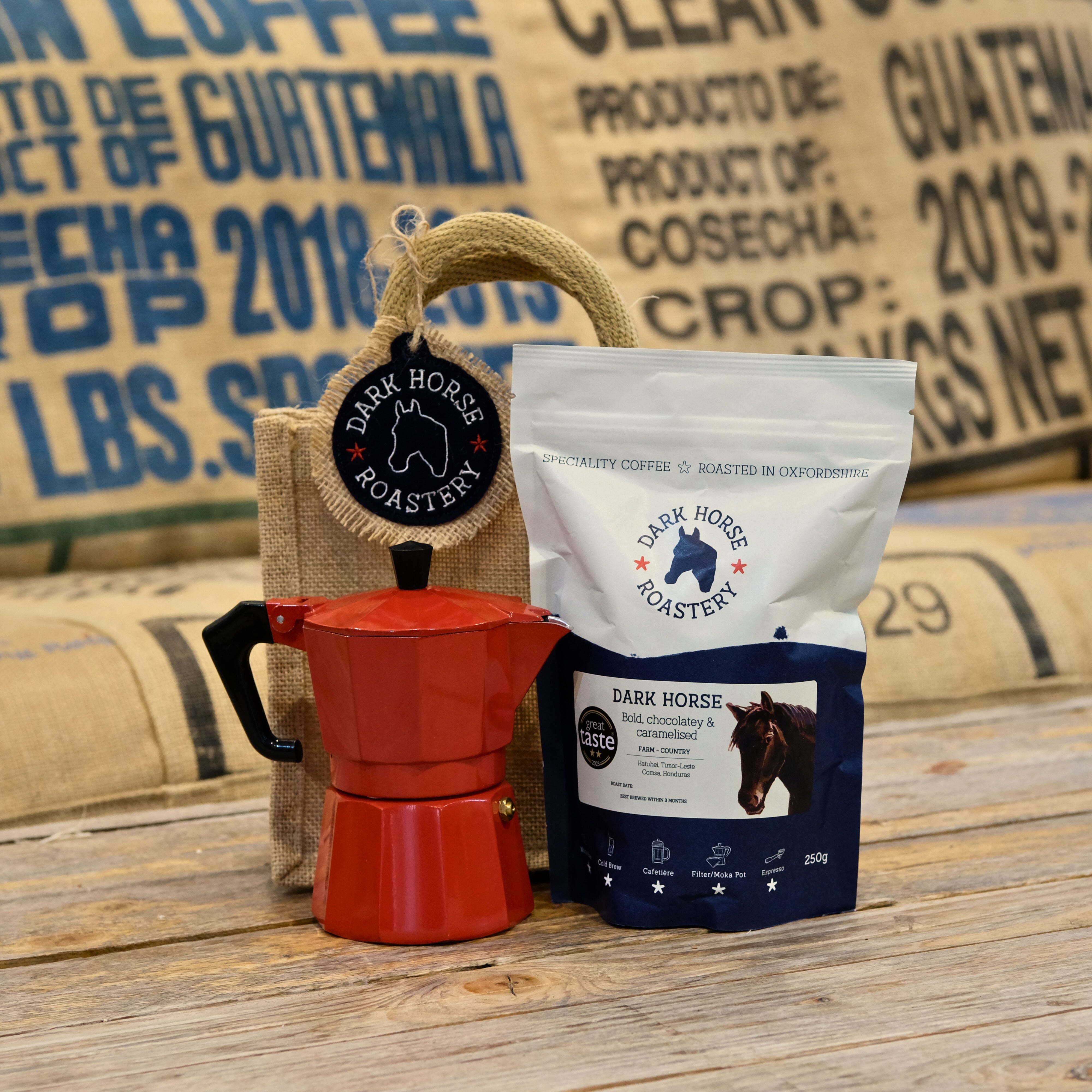 Moka pot gift set – Dark Horse Roastery